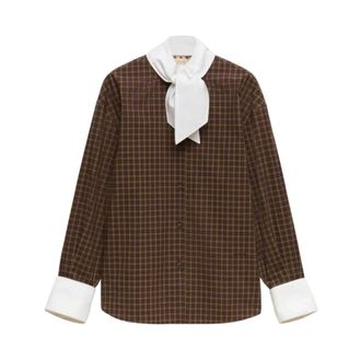 Marni Damen, Blusen & Hemden, Braun, 2XSGr&ouml;&szlig;e