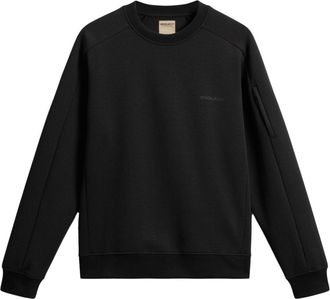 Woolrich Sweatshirt mit Logo-Print - Schwarz