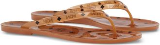 MCM sandales &agrave; motif monogramm&eacute; - Marron