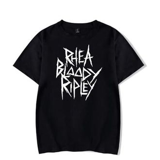 Generic Rhea Ripley Merch T-shirt &agrave; col rond et manches courtes pour femme et homme, Noir, 3XL
