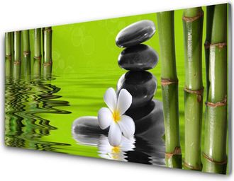 Tulup Glasbilder 100x50cm - Wandbild Druck auf Glas XXL Panorama-Bild Wandbilder aus Echt-Glas Sicherheitsglas Kunstdruck f&uuml;r K&uuml;che Wohnzimmer Bambusrohre B