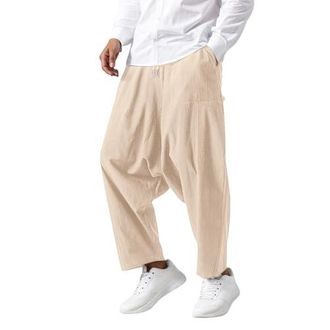 Generic Pantalon de jogging pour homme, pantalon sarouel d&eacute;contract&eacute; pour homme, confortable, coupe ample, couleur pure, pour tout le monde, pour la marche en