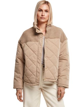 Urban Classics Damen Ladies Oversized Diamond Quilt Puffer Jacket Jacke, softtaupe, 3XL