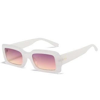 Generic Lunettes De Soleil Carr&eacute;es For Hommes Et Femmes, Id&eacute;ales For Les Sports Plein Air La Conduite, Protection UV400(White)