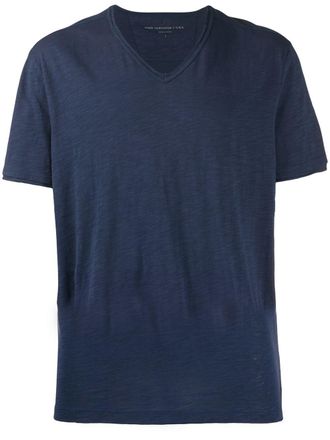 John Varvatos T-Shirt mit V-Ausschnitt - Blau