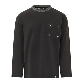 Palm Angels Rib Reg Tee LS - - Tops - Herren - Schwarzk - M