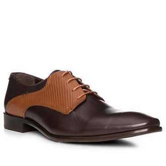 Rosso E Nero Herren Derby braun Glattleder