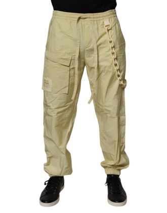 Dolce & Gabbana Mens Nylon Blend Cargo Pants Yellow Polyester