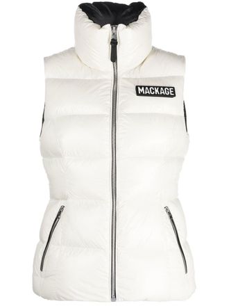 Mackage gilet matelass&eacute; &agrave; patch logo - Tons neutres
