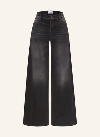 Cambio Cambio Flared Jeans Palazzo Patch schwarz