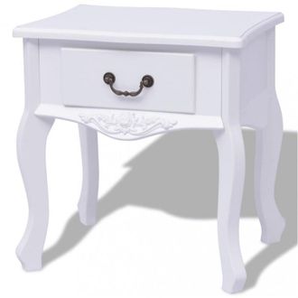 vidaXL Nachttisch Wei&szlig; mdf Vidaxl