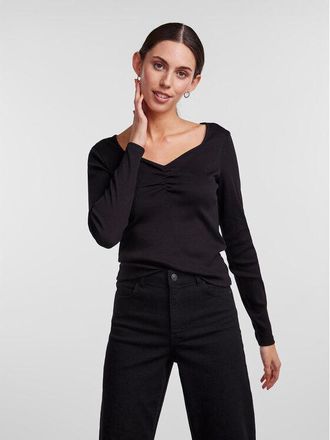 Pieces Bluse 17135564 Schwarz Slim Fit