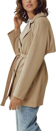 Vila Damen Vijancine L/S Noos Trenchcoat,Cornstalk,34