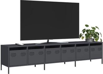 vidaXL Vidaxl - TV-Schrank Anthrazit 202x39x43,5 cm Kaltgewalzter Stahl