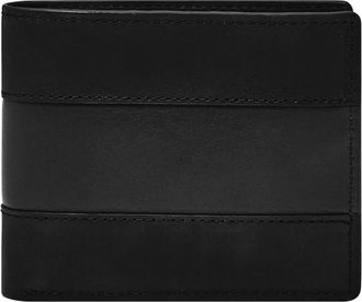 Fossil Geldbörse für Herren Everett, Leder Bifold schwarz 11,5 cm L x 2,5 cm B x 9,6 cm H ML4400001
