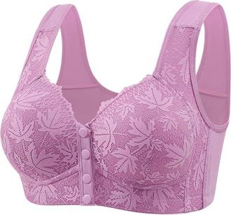 Generic Soutien Gorge Post Mastectomie Ouverture Devant,Soutien Gorge Fermeture Devant sans Armature Brassiere Post Operatoire Cancer du Sein Brassiere Mainti
