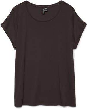 Vero Moda Vmava Plain SS Top GA JRS Noos pour Femme, Motif gâteau Chocolat, Taille XL, Gâteau au Chocolat, XL