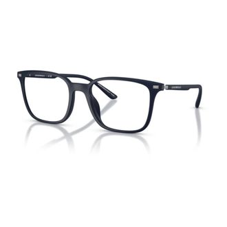 Emporio Armani Homme, Accessoires, Bleu, Taille: 54 MM Lunettes à Monture Carrée avec Branches Fines