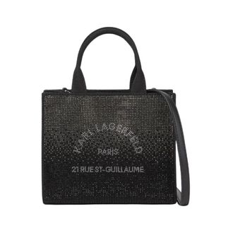 Karl Lagerfeld K/Rsg Square Mini-Tasche mit Strass-D&eacute;grad&eacute; - - Bags - Damen - Schwarzk - ONE SIZE