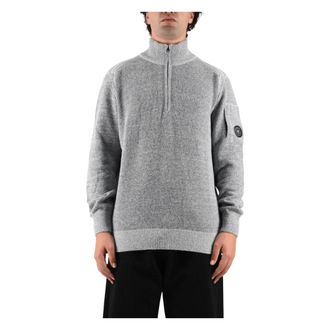 C.P. Company C.p. Company - Pull &agrave; col montant et fermeture &eacute;clair - Homme - Pulls - Gris - Taille: XL