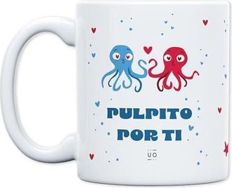 UO Tasse Octopus by Ti, Fr&uuml;hst&uuml;ckstasse, ein Geschenk voller Liebe und Spa&szlig; f&uuml;r Ihre Partnerin. Originelles Detail zum Valentinstag. Hochwertige Keramik,