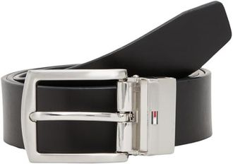 Tommy Hilfiger Ceinture Homme Denton 3,5 cm Réversible, Multicolore (Space Blue/Arctic Spruce), 105 cm