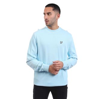 Lyle & Scott Sweatshirt f&uuml;r Herren, Rundhalsausschnitt, Nat&uuml;rlich gef&auml;rbt (Blau)