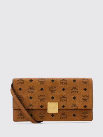 MCM Mini-Umschlagtasche aus beschichteter Baumwolle mit Logo und abnehmbarem Riemen