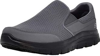 Skechers Mens Flex Advantage Mcallen Slip On, Charcoal/Black, 11 M US