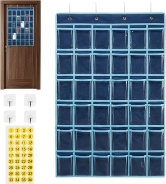 Generic Handyhalter im Klassenzimmer | Taschenrechnerhalterung, Klassenzimmertasche, Schranktaschen-Organizer, Handy- und Taschenrechner-Klassentasche, Tisch-