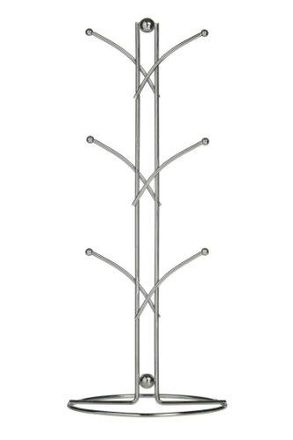 Premier Housewares Becherbaum f&uuml;r 6 Becher, Chromgeflecht, 39 cm, Metal, Silber, 16x16x39