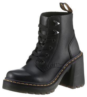 Dr. Martens Schn&uuml;rboots DR. MARTENS Jesy, Damen, Gr. 36, schwarz, Leder, Schuhe Schn&uuml;rboots, Blockabsatz, Stiefelette mit modischen Metall Eyelets, Topseller