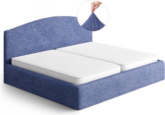 Paulato by GA.I.CO. PAULATO Husse für Kingsize-Bett über das Kopfteil und Grundgestell rüberziehen, Husse für Boxspringbetten 180-220cm Mikrofaser, bi-elastisches, kratzf
