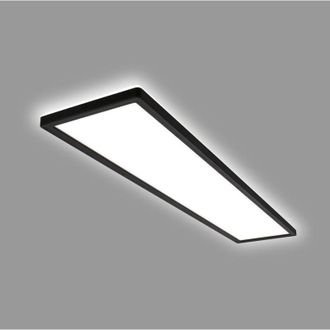 Briloner Tava led Plafonnier 98cm, plat, lumi&egrave;re indirecte, lumi&egrave;re blanc neutre, noir, 98 x 20 x 3 cm - Briloner