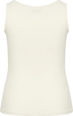 Kaffe Curve Jerseytop KCcarina Damen Tank Top Ärmellos Jerseytop Sommer Shirt U Ausschnitt Große Größen Chalk XL