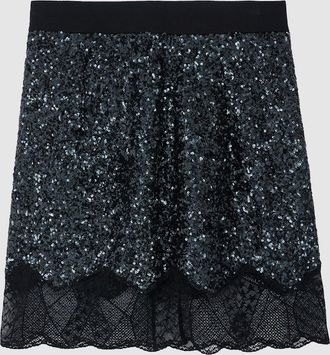 Zadig&Voltaire Jupe Justicias Sequins Noir