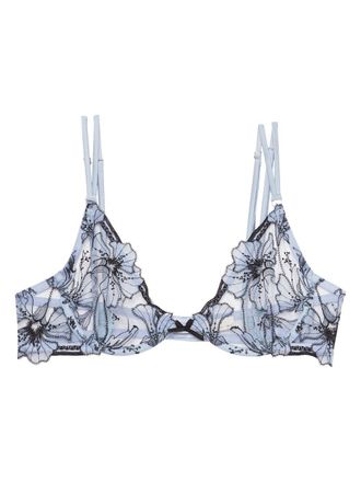 Fleur du Mal soutien-gorge Harper Embroidery - Bleu