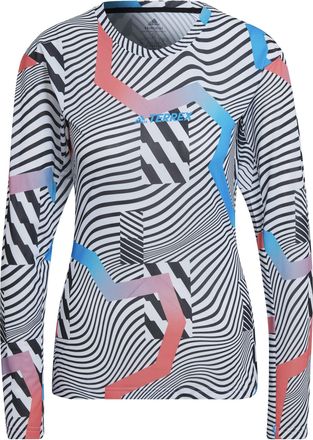 adidas Adidas Womens T-Shirt (Long Sleeve) W Trail Ls GFX, Black/White, HA7566, L