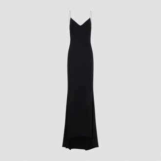 Tom Ford Crystal Chain Embroidery Satin Dress