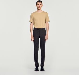 Sandro Pantalon de costume en laine