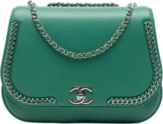 Chanel Pre-owned Vintage Flap Bag - Femme - Pre-owned - Vert - Taille: ONE Size