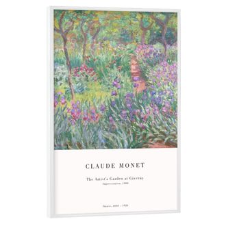artboxONE Poster mit weißem Rahmen 45x30 cm Natur Monet - des Künstlers Garten - Bild Monet blüte Garten