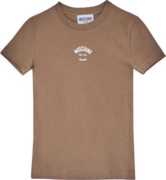 Moschino Femme, Tops, Brun, Taille: 36 FR T-shirt Logo Nuovo