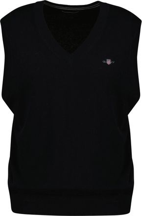 GANT Herren Classic Cotton Vest Pullunder, Black, XL