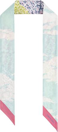 Ferragamo Femme, Accessoires, Bleu, Taille: ONE Size Fiorenza Silk Scarf
