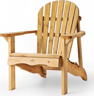 Amata Amata Single Adirondack Stuhl für Draußen, UNGURS Collection - Wetterfester Holzstuhl für Terrasse, Hinterhof und Garten Feuerstellen - Ergonomisch un