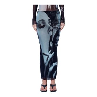 Jean Paul Gaultier Jupe Longue Smoking Femme - Femme - Jupes - Noir - Taille: 38 FR