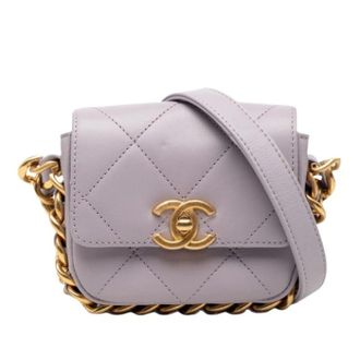 Chanel Sac bandouli&egrave;re mini matelass&eacute; Pre-owned - Femme - Pre-owned - Violet - Taille: ONE Size