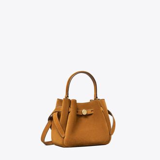 Tory Burch Damen Mini Romy Bucket Bag aus Wildleder