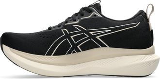 Asics Herren GLIDERIDE MAX Laufschuhe, Schwarz/Haferflocken, 44 EU